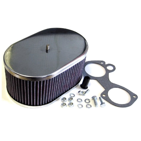 Filtre à air chrome oval 90mm Carburateur WEBER DCOE | PAFCLASSIC®