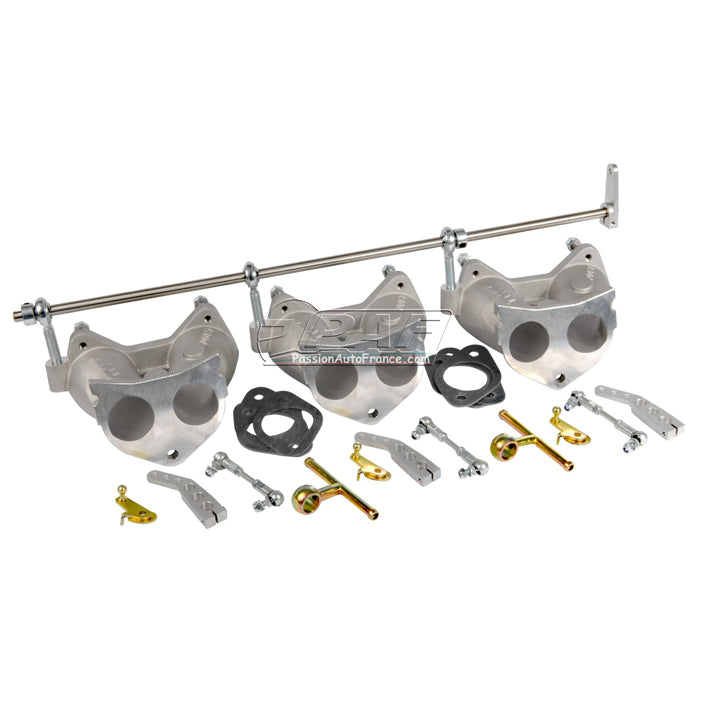 Collecteur admission et tringlerie Carburateurs WEBER Triple 40 DCOE p ...