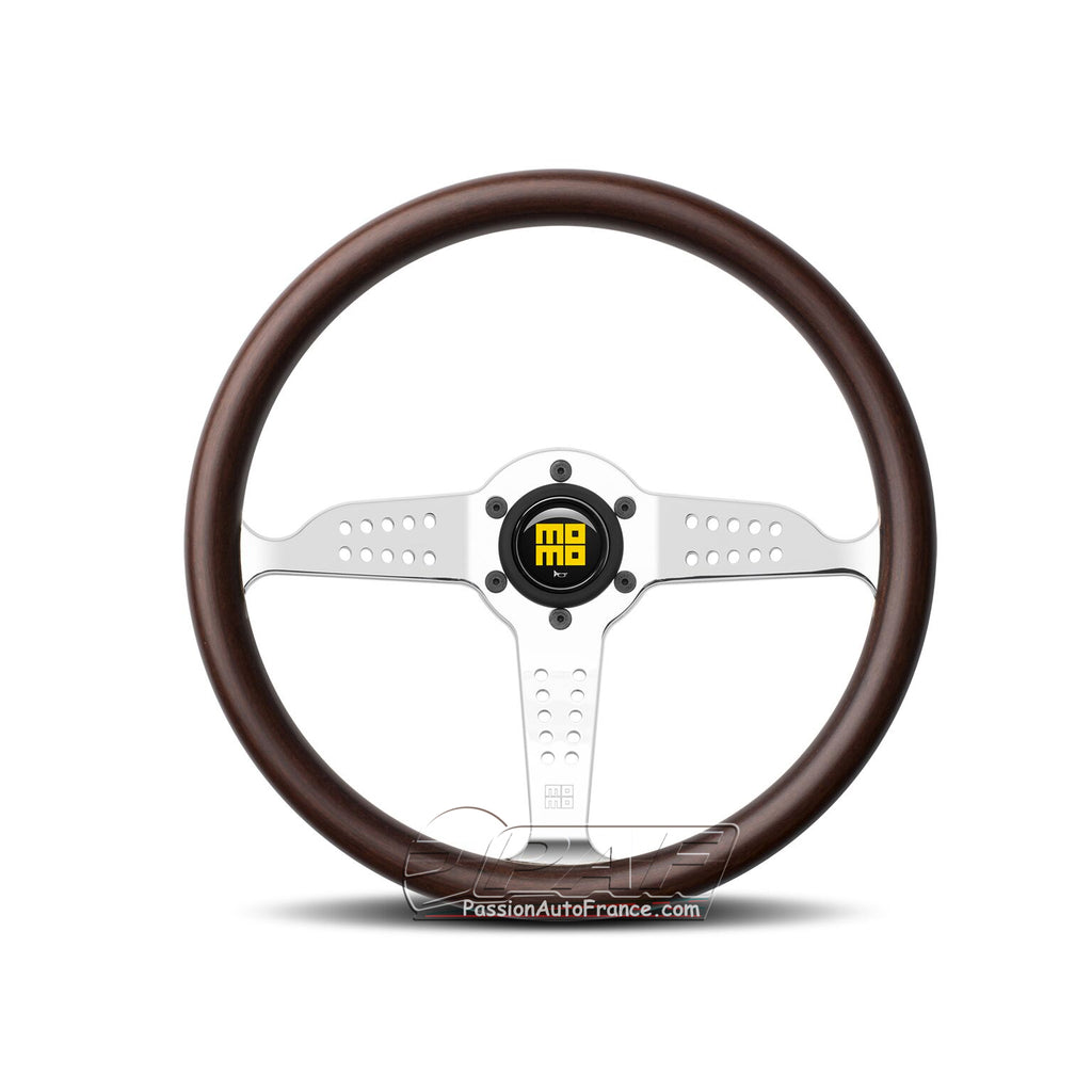 Volant MOMO Super Grand Prix Bois & Chrome | PAFCLASSIC®